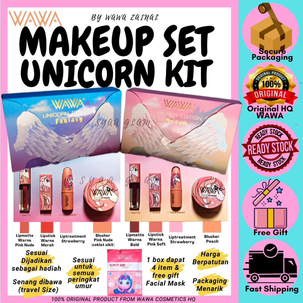 Wawa Cosmetics Unicorn Set | Wawa Unicorn | Wawa Makeup Set | Set Gift | Set Fantasy | Set Dream ...