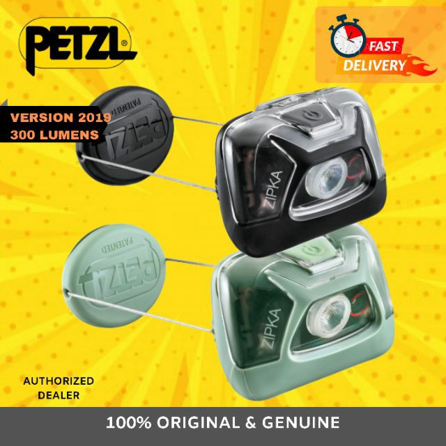 🔥100% ORIGINAL🔥 PETZL ZIPKA 300 LUMENS HEADLAMP (VERSION 2019) | Shopee ...