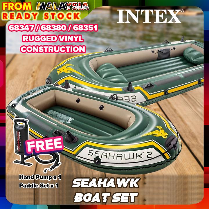 INTEX 68347 , 68380 , 68351 Seahawk Boat Set 2/3/4 Persons Kayak Rescue ...
