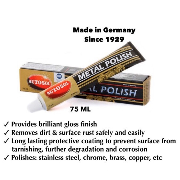 [ READY STOCK] 1 UNIT AUTOSOL METAL POLISH RUST REMOVER CHROME CLEANER ...