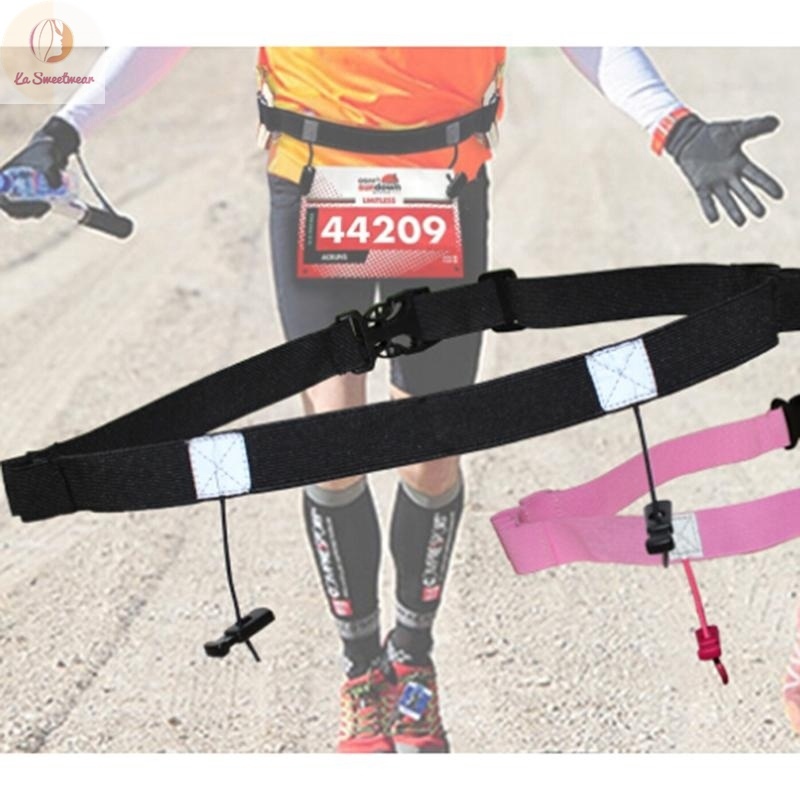 Unisex Triathlon Marathon Race Number Belt With Gel Holder Running Belt ...