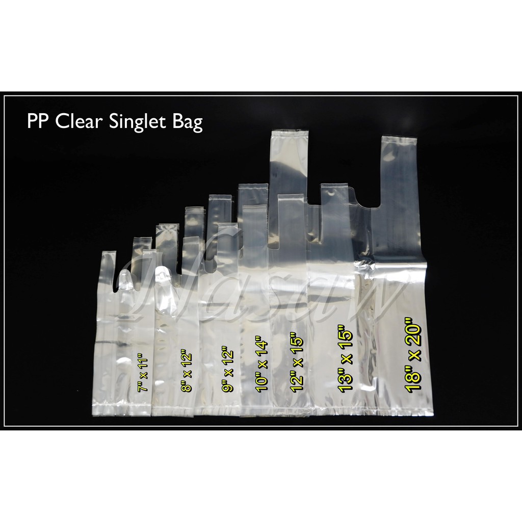 Plastic Transparent T-Shirt Bag 500g | Shopee Malaysia