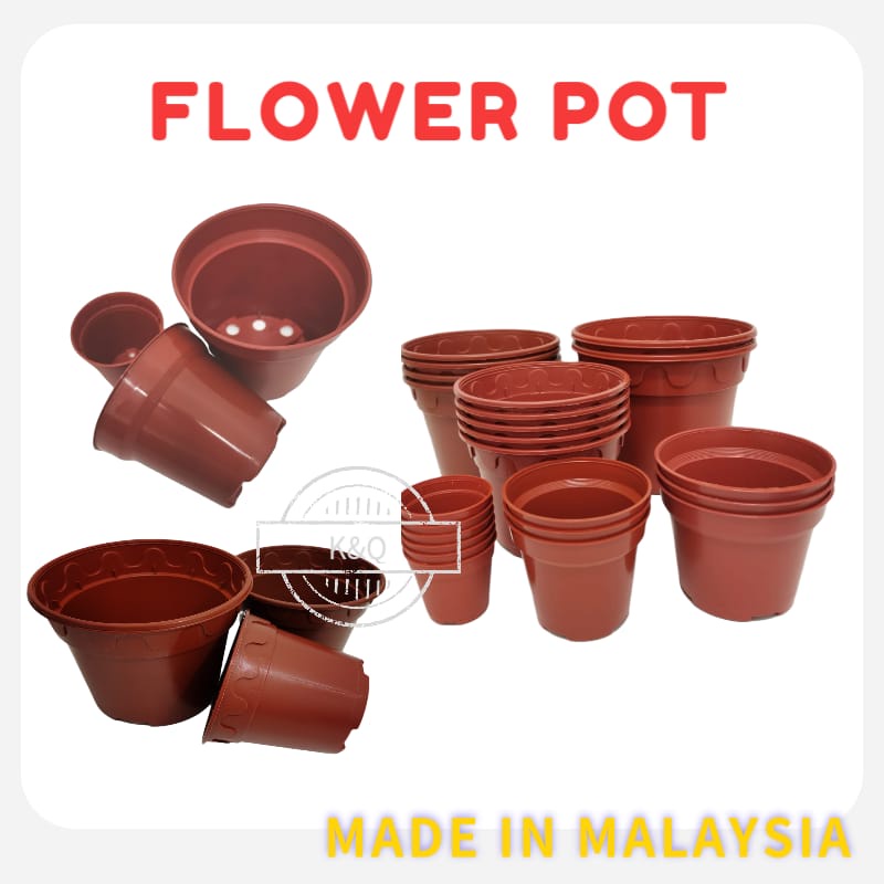 Pasu Bunga Plastik Pelbagai Saiz 8cm-16.5cm / Nursery Flower Plant ...