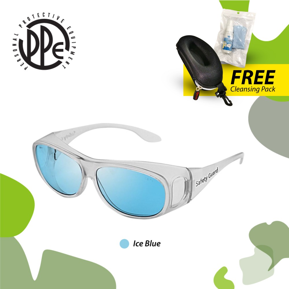 Safety Guard Safety Glasses S180 Matt Crystal Frame PC Lens 100% UV ...