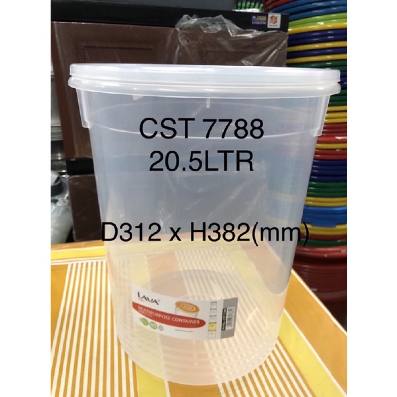 LAVA Transparent Air Tight Multipurpose Round Container Food Storage ...