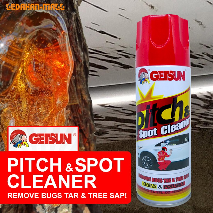 Getsun - Pitch & Spot Cleaner Bugs, Tar & Tree Sap Clean without Damage ...