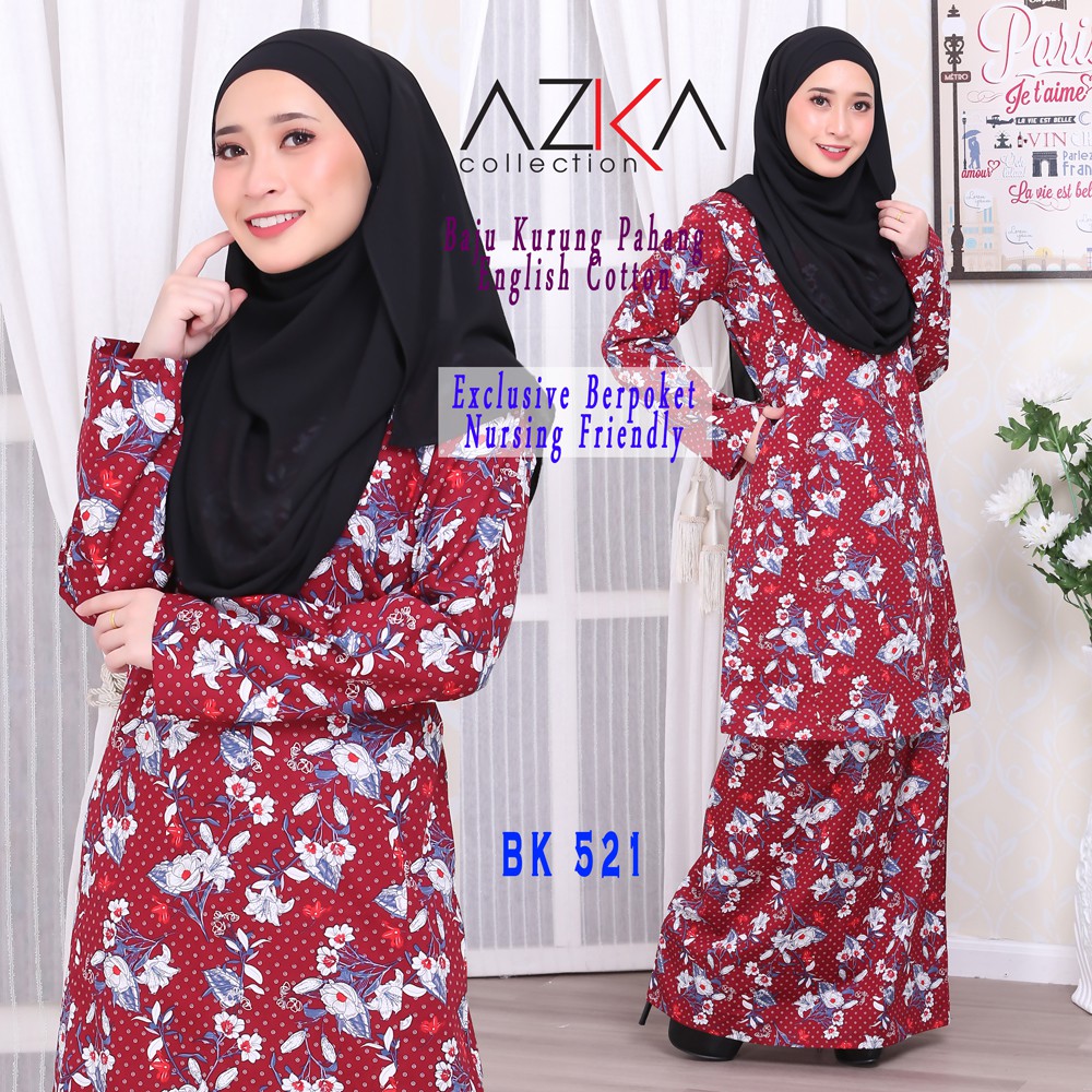 🔥 OFFER !! 🔥 Kurung Pahang English Cotton by AZKA COLLECTION | Shopee ...