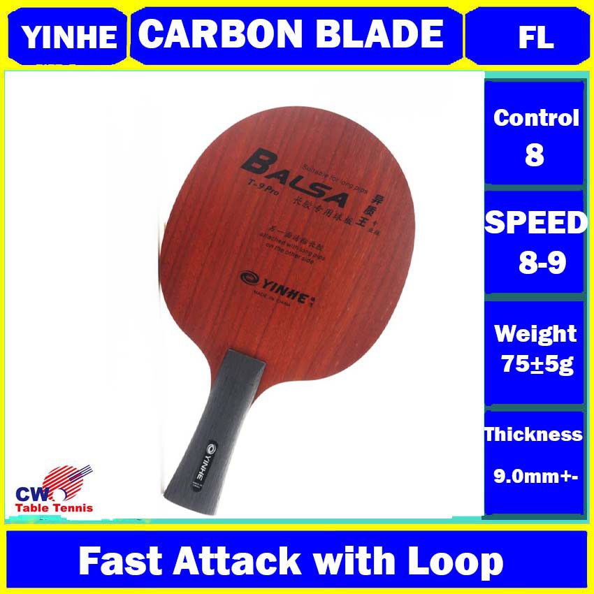 Yinhe T-9 Pro Carbon Expectation to use long-pips Table Tennis Blade ...
