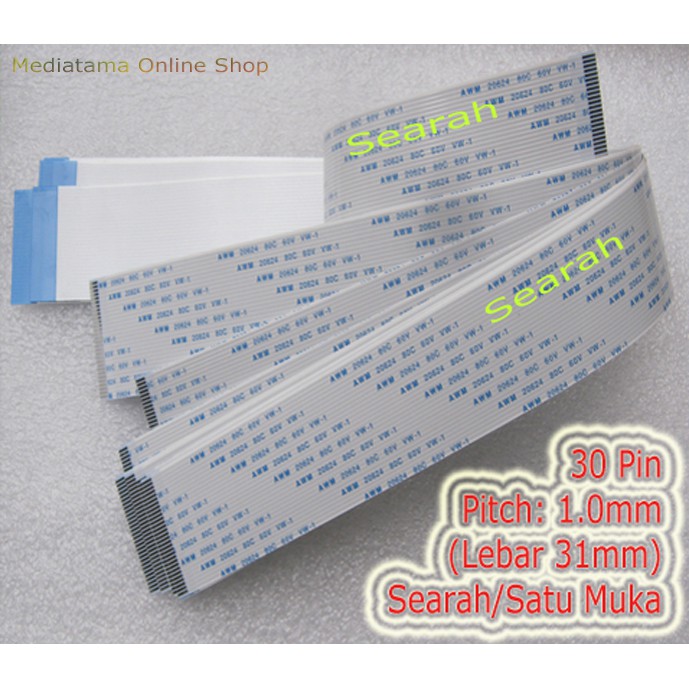 Flexible Cable FFC FPC Pitch 1.0mm 30pin (31mm Width) Unidirectional ...