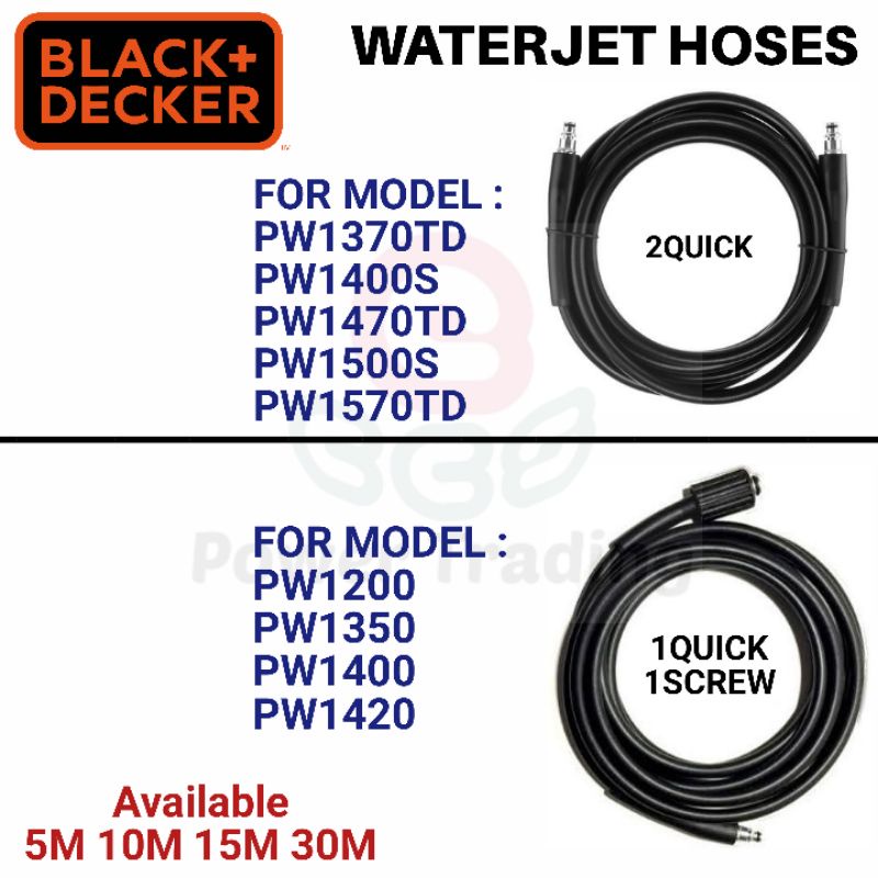 REPLACEMENT HOSE FOR BLACK DECKER PRESSURE WASHER PW1370TD PW1200 5M 10M 15M 30M | Shopee Malaysia