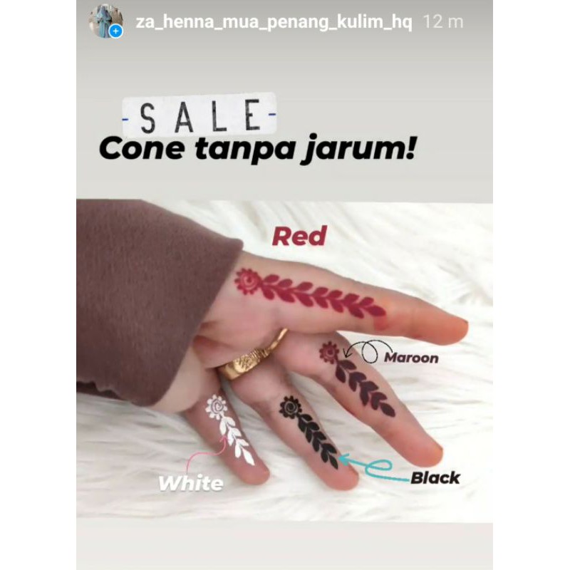 maroon henna inai lukis warna maroon by mekza | Shopee Malaysia