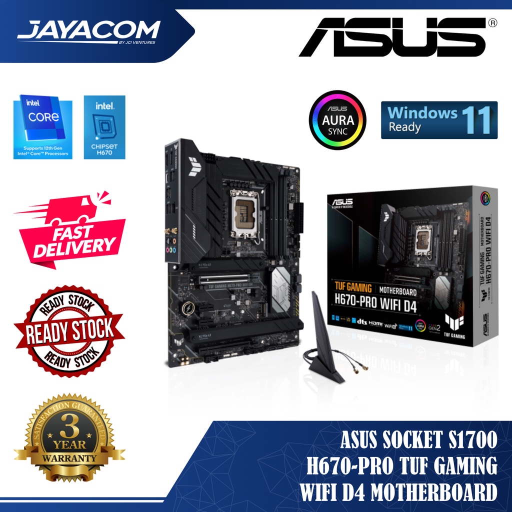 ASUS Socket S1700 H670-Pro TUF Gaming WiFi D4 Motherboard | Shopee Malaysia
