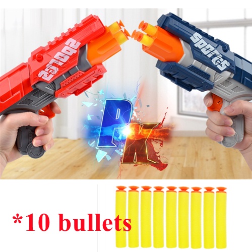 Eva Soft Bullet Gun Kid Toy Manually Reload Rapid Fire Nerf Gun Mini ...