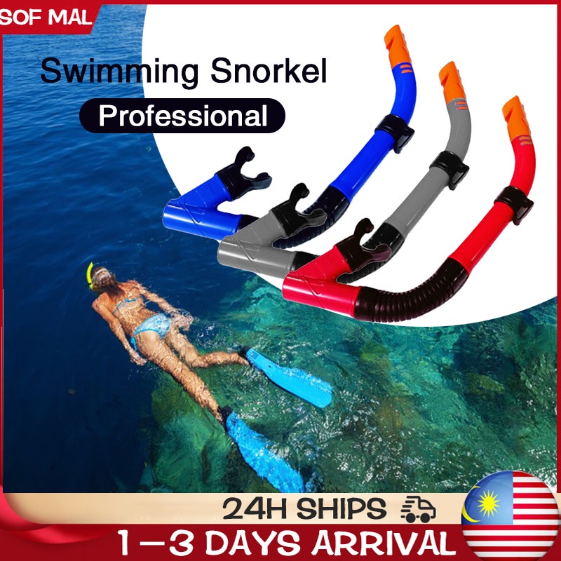Foldable Silicone Swim Snorkel Water Sports Swimming Front Breathing ...