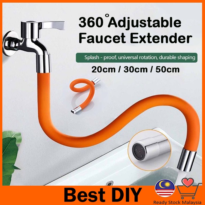 Faucet Extension Extender Rotating Water Tap Extension Pipe Kitchen ...