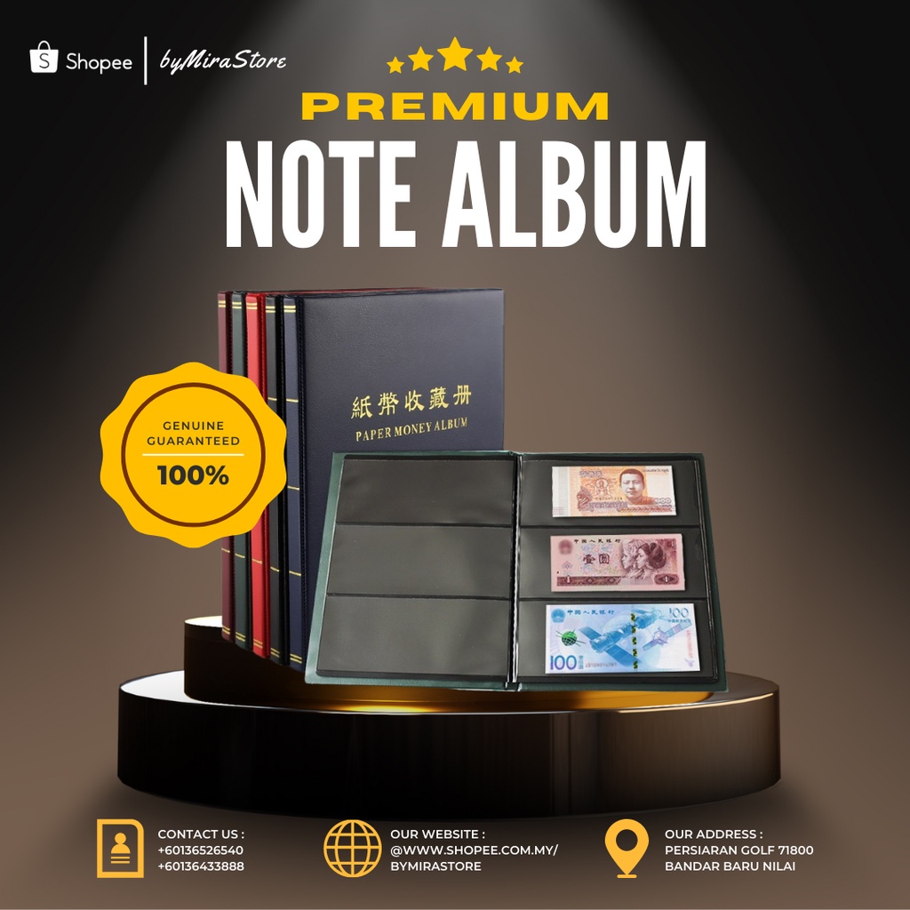PCCB Bank Note Album 3 Row 60 Slots | pccb | pccb banknote album | pccb ...