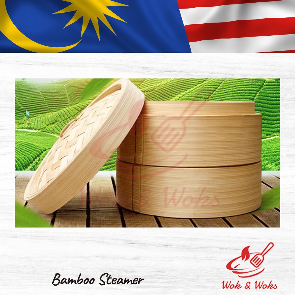 Small Bamboo Steamer And Bamboo Lid / Pengukus Buluh Dan Penutup Buluh ...