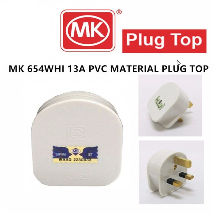 [LOCAL STOCK] MK 646 WHI 13A Heavy Duty 3 PIN Bakelite PLUG TOP heavy ...