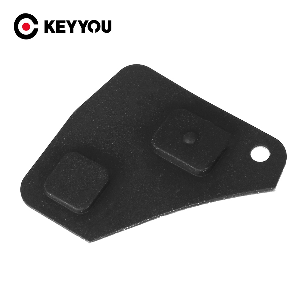 KEYYOU 10x Replacement 2 Button Remote Key Fob Repair Kit Switch Rubber ...