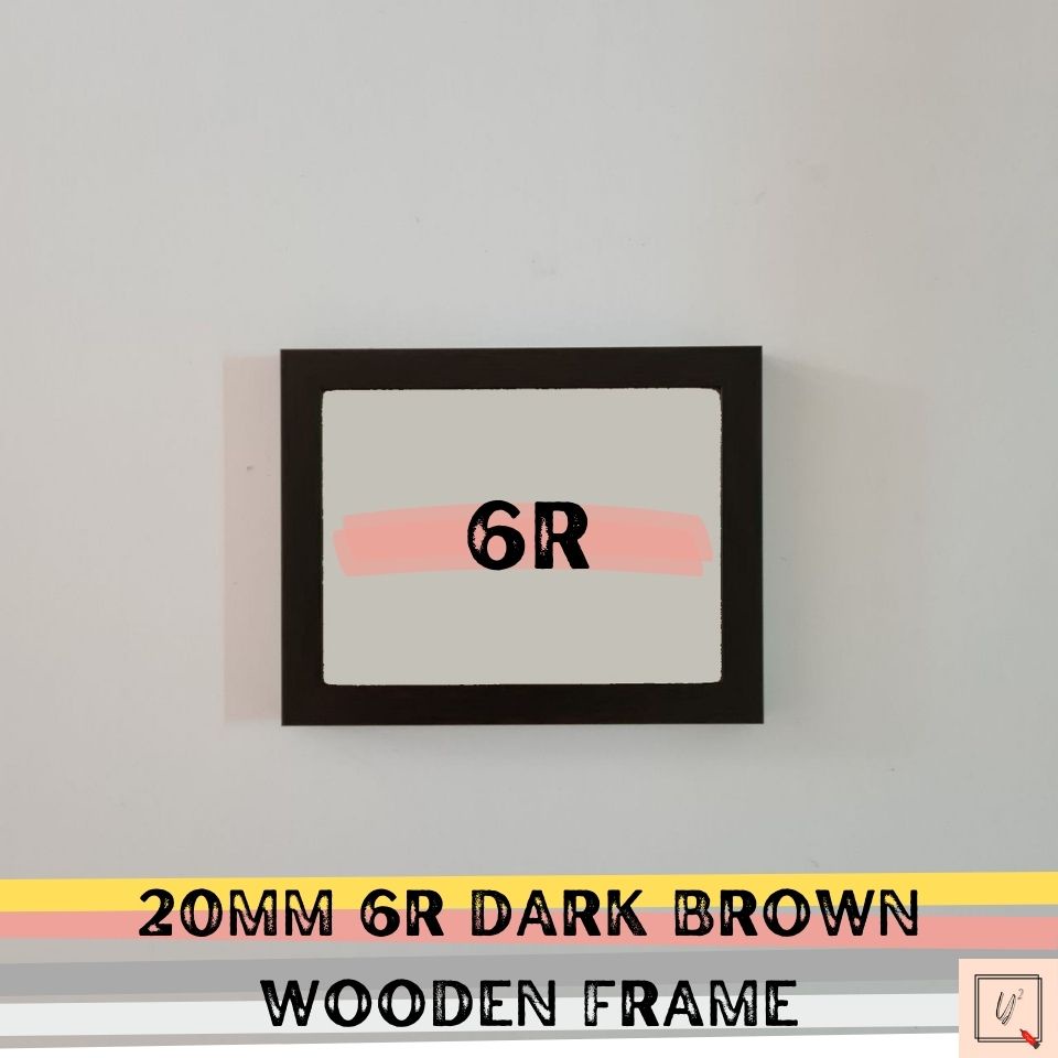 20mm 6R Modern Design Dark Brown Wooden Photo Frame, Picture Frame ...