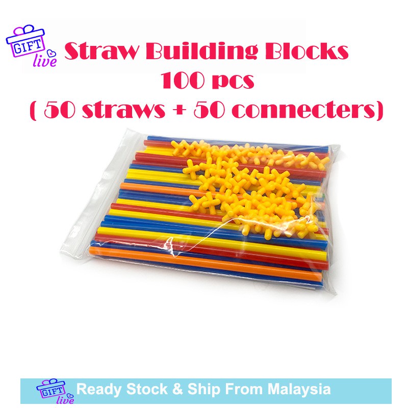 3D Straw Building Blocks Toys Gift Children Space Thinking Games ...