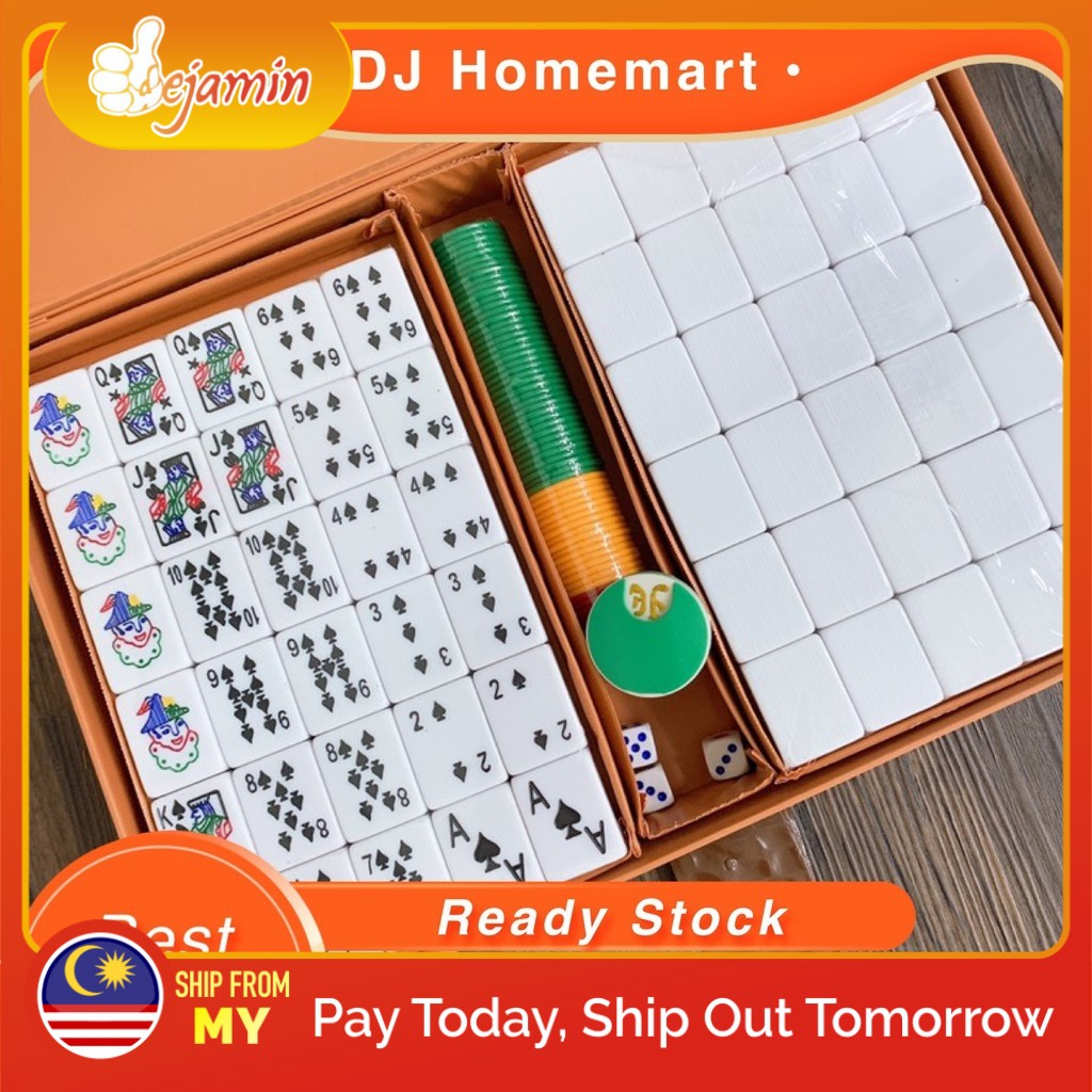 Rummy/Cinami/Lami Mahjong Set/Mahjong Set With Hand Carry Leather Box ...