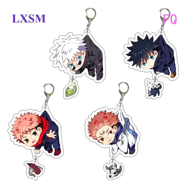 FQ Anime Jujutsu Kaisen Keychain Cosplay Cute Yuji Itadori Gojo Satoru ...