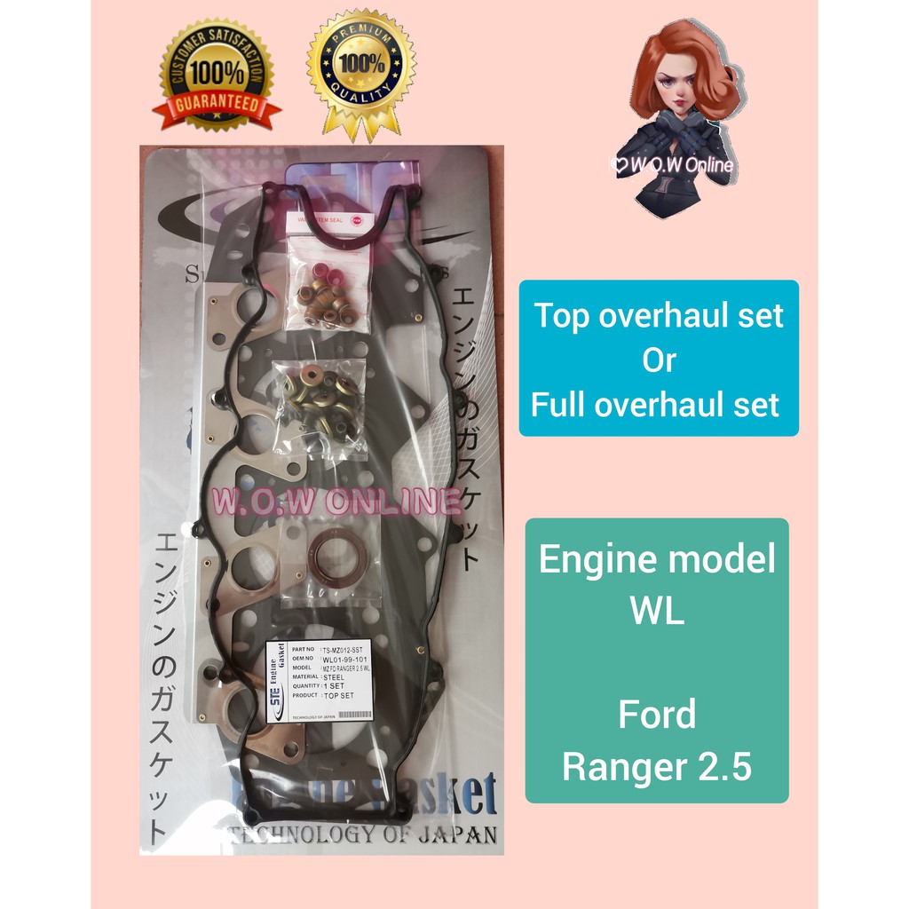 FORD RANGER 2.5 / MAZDA FIGHTER 2.5 (2006-2011) ( WL ENGINE) TOP & FULL ...