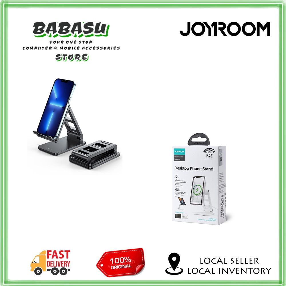 Joyroom 2 in 1 Adjustable Desk Phone Holder Stand for Phones Tablet Stable Non-Slip Foldable ...