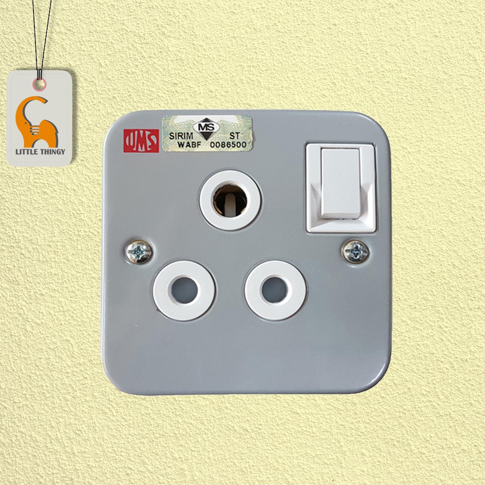 UMS 15A 1 Gang Metal Clad Socket Round Pin (SIRIM Approved ...