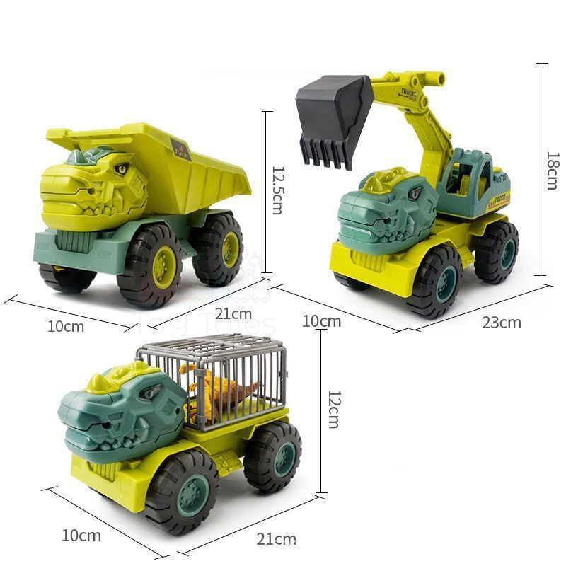 Dino Construction Vehicles Toys [ LARGE ] Jurassic Kids Dinosaur ...