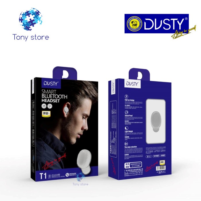 Mechanic Dusty T01 Earbuds Mono Bluetooth Noise Cancelling White ...