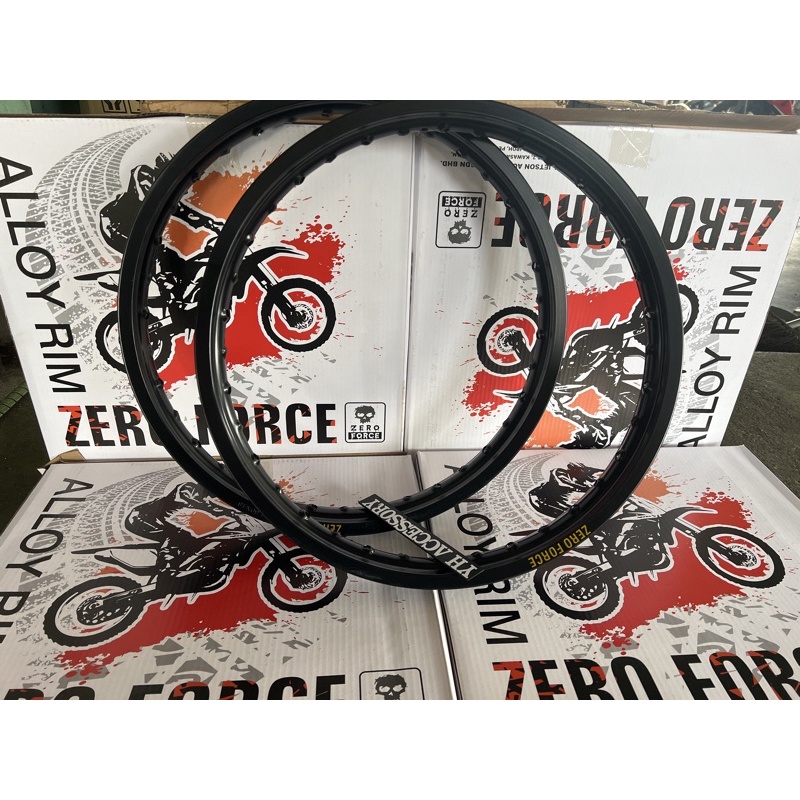 (Segelung)ZERO FORCE ALLOY RIM 1.6x18 Black (36hold) | Shopee Malaysia