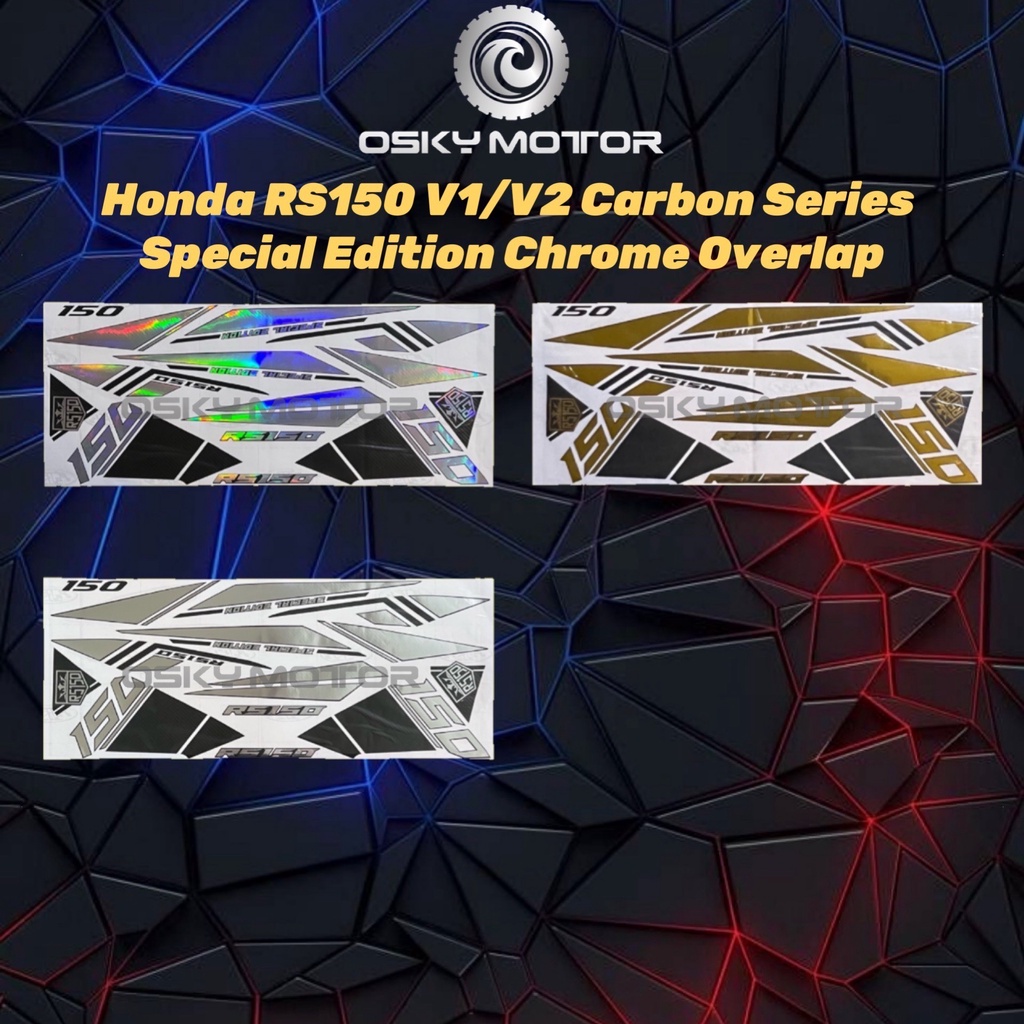 Honda RS150 V1/V2 Carbon Series Special Edition Chrome Overlap Body ...