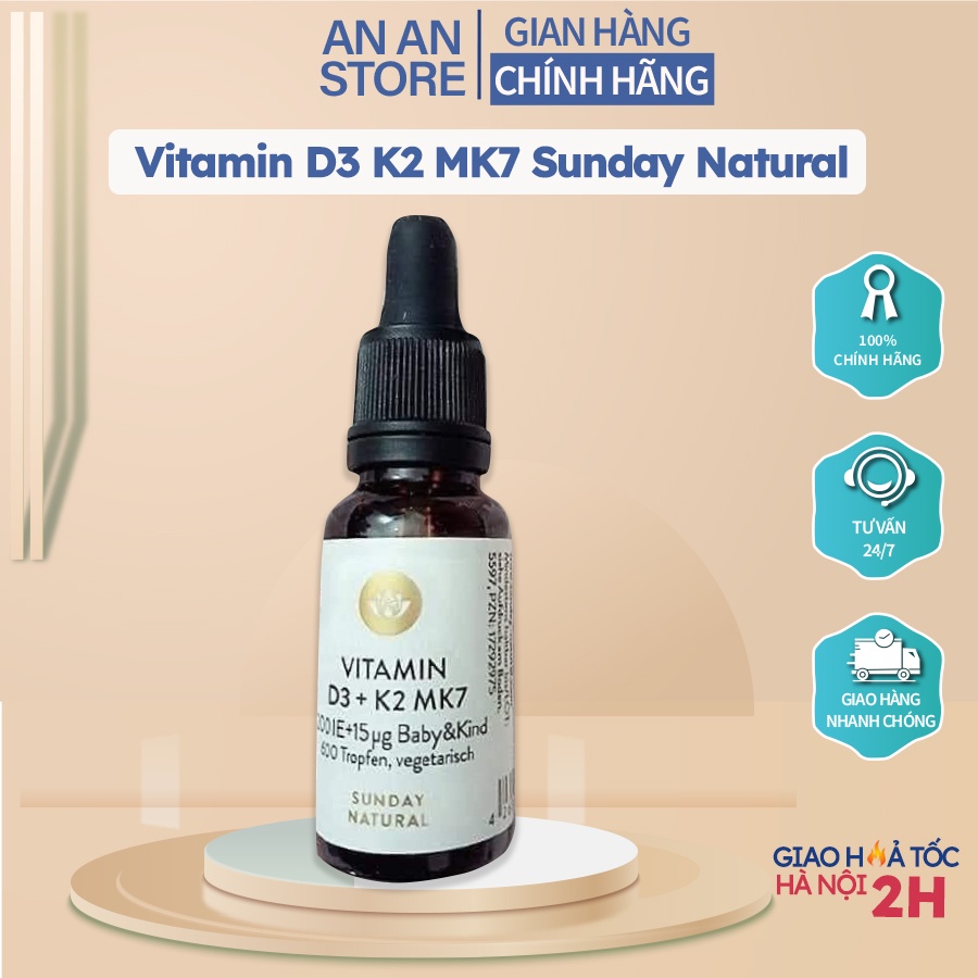 Vitamin D3 K2 MK7 Sunday Natural - Vitamin D3 helps absorb calcium to develop height An An Store ...