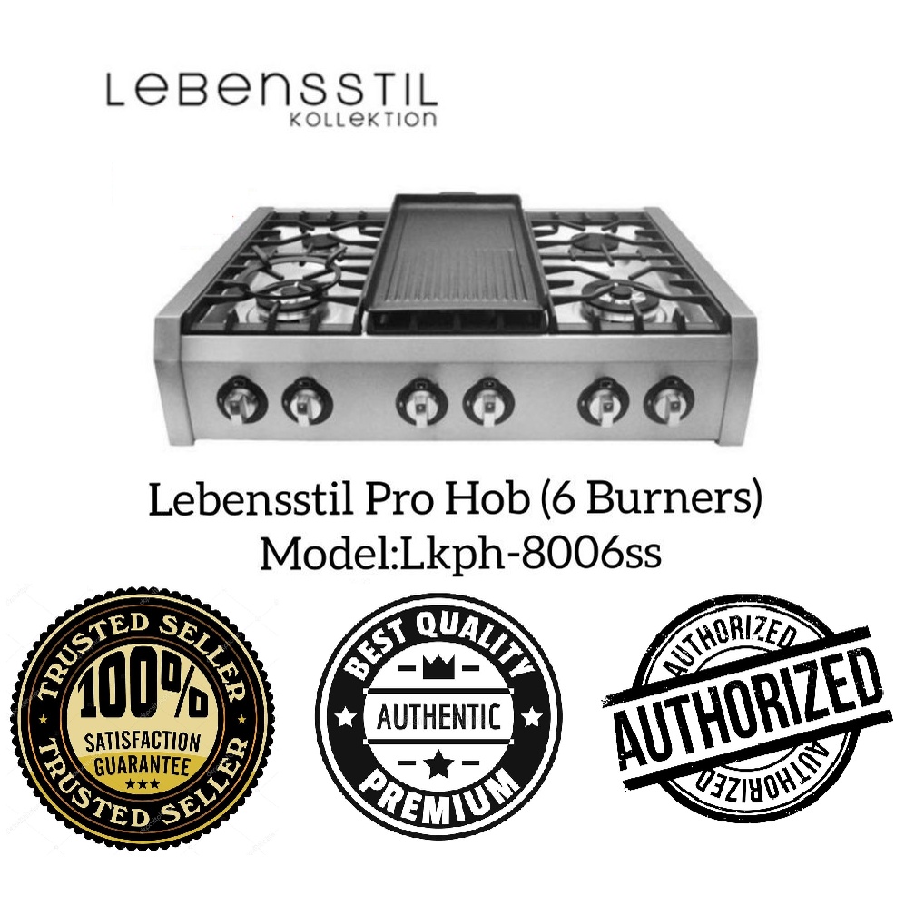 Lebensstil Professional 6 Burner Gas Hob LKPH-8006SS | Shopee Malaysia