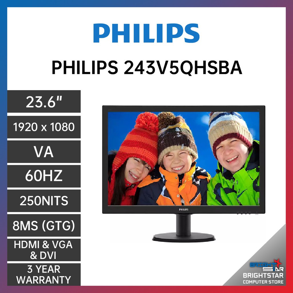 PHILIPS MONITOR 271V8 241V8 221V8 272E1GSJ / 23.6" 243V5QHSBA 221v8 21. ...