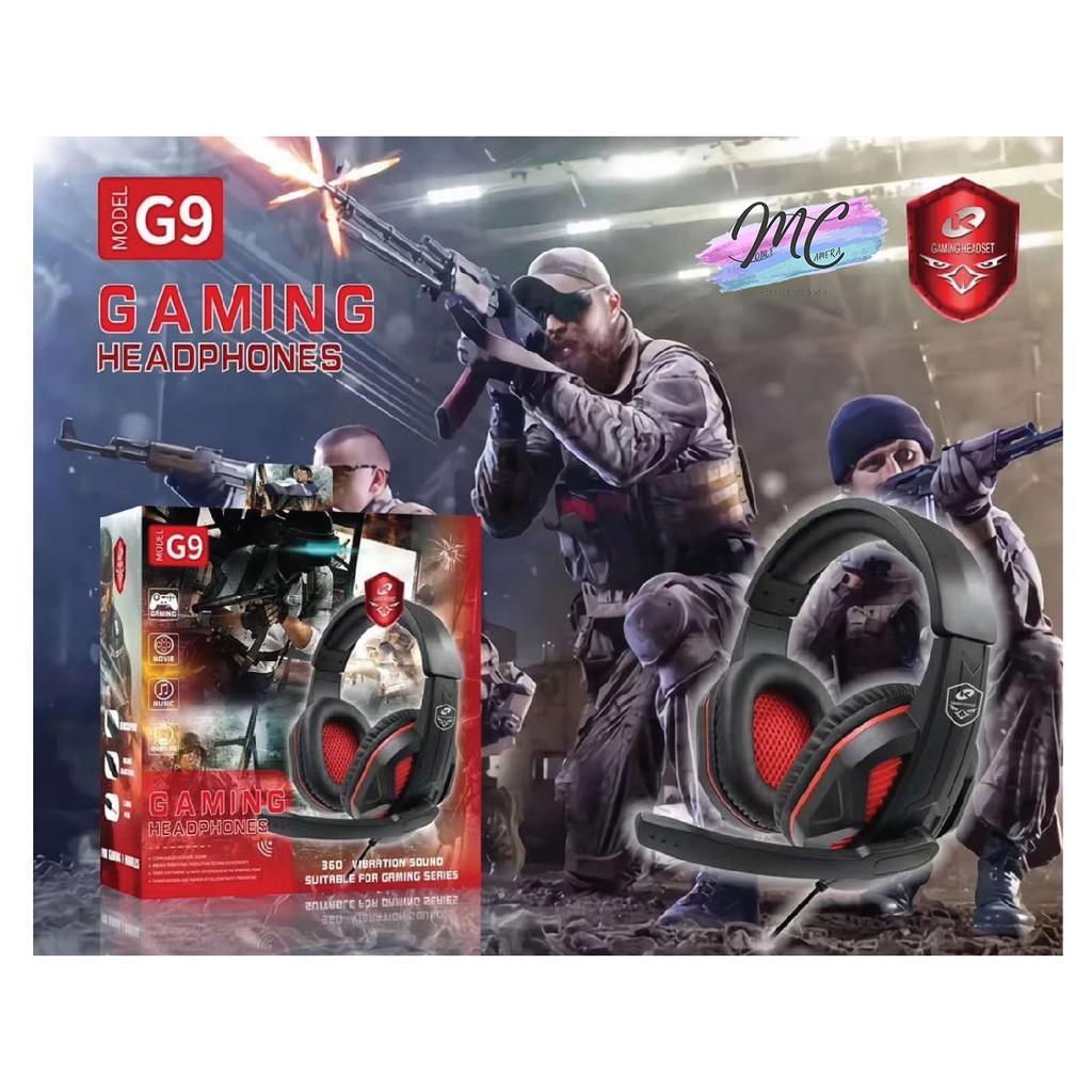 🔥 GM-003 Headphone Surround Vibration Sound 360° Gamer Headphone | Shopee Malaysia