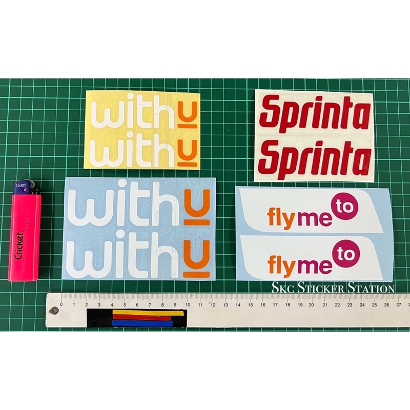 with U / Sprinta / flyme to (1set = 2pcs) Sticker Cutting Designs #team ...