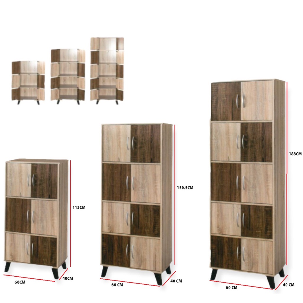 Multipurpose File Cabinet(6/8/10 DOOR)/ Rak Buku / Bookshelf / Almari ...