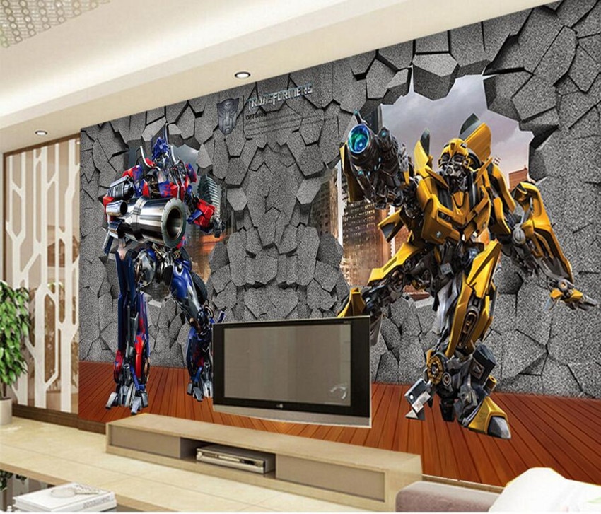 Custom 3D murals wallpaper,3D deformable robot 3d wallpaper papel de ...