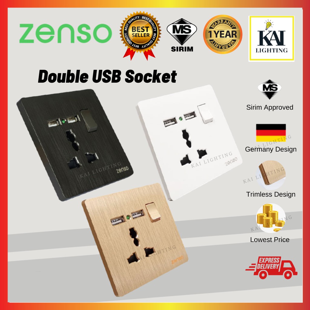 Zenso / reTouch Ultra Rimless 13Amp Universal Multiple Switch Socket c ...