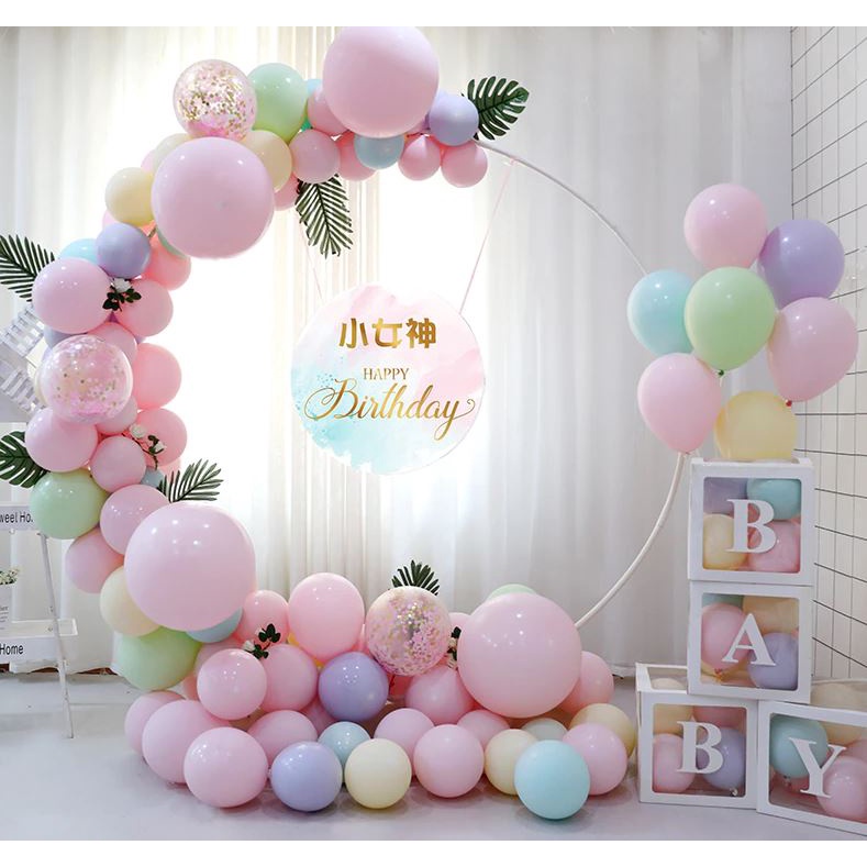 Round Balloon Arch Holder Bow of Balloon Circle Wreath Balloon Stand ...
