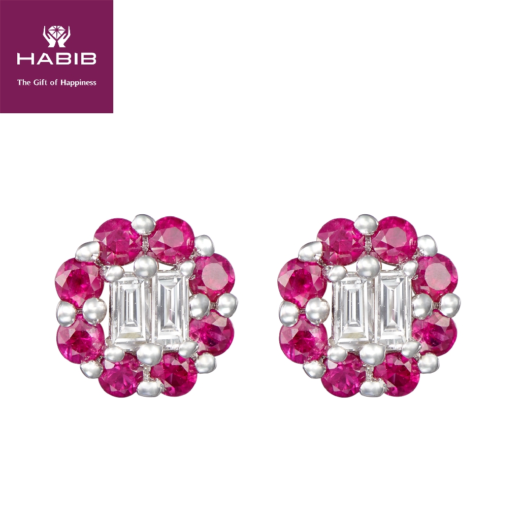 HABIB Augustus Ruby Diamond Earring | Shopee Malaysia