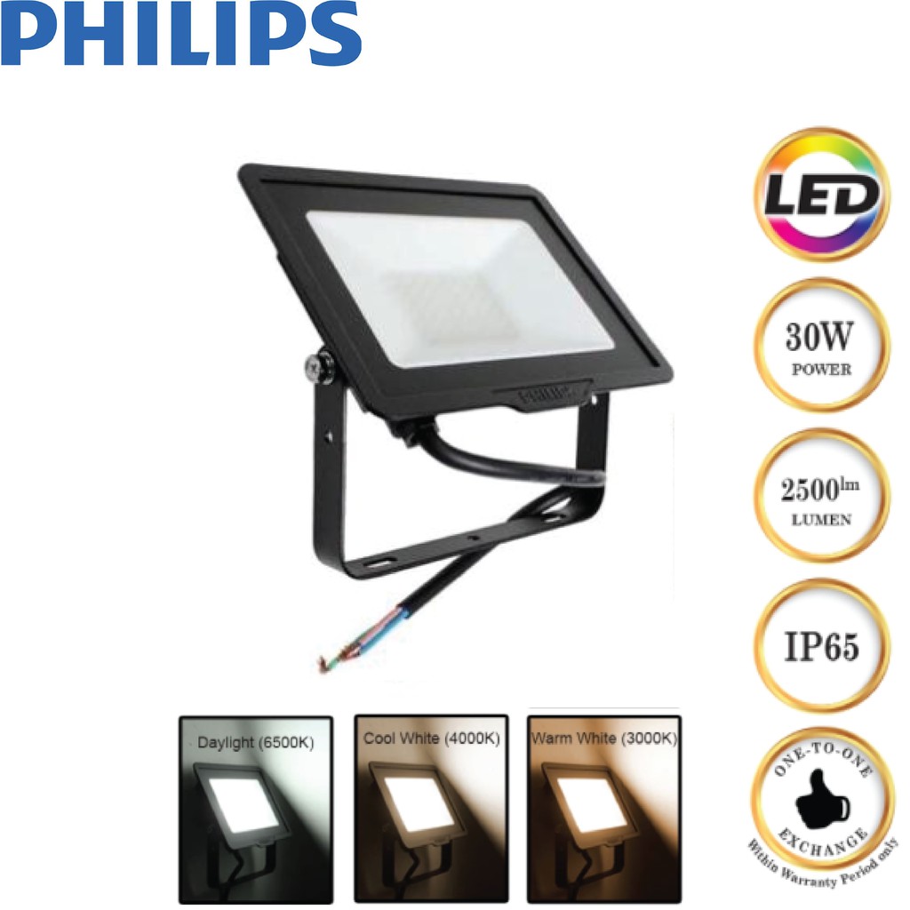 PHILIPS BVP150 30W ESSENTIAL SMARTBRIGHT LED FLOODLIGHT(6000K,4000K ...