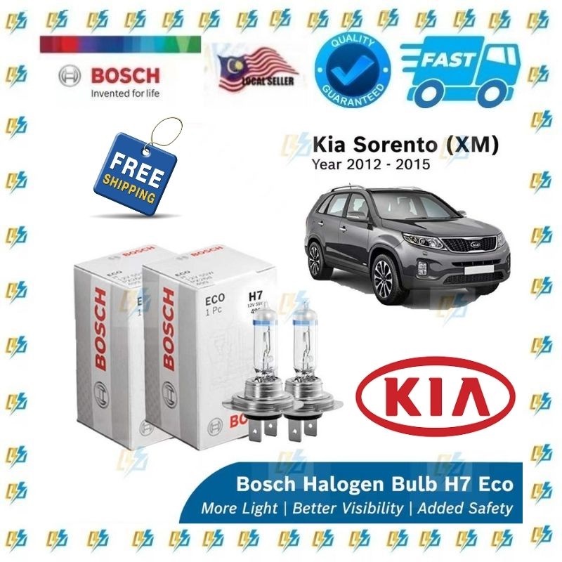 Bosch Halogen 💯%Original For Kia Sorento XM Year 2012-2015 H7 Headlamp ...