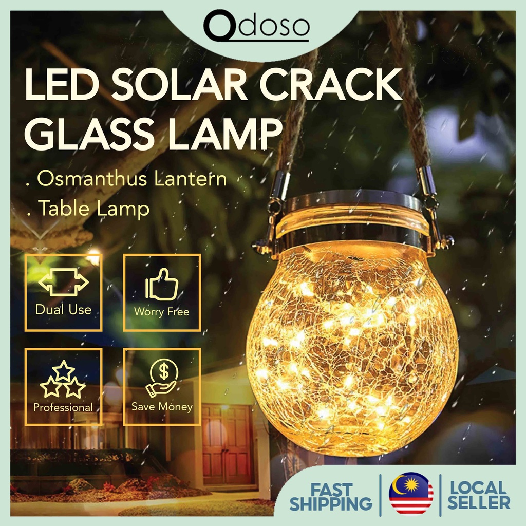 ODOSO LEDA006 Lampu Kuasa Suria dengan Reka Bentuk Keropok 30 Lampu ...
