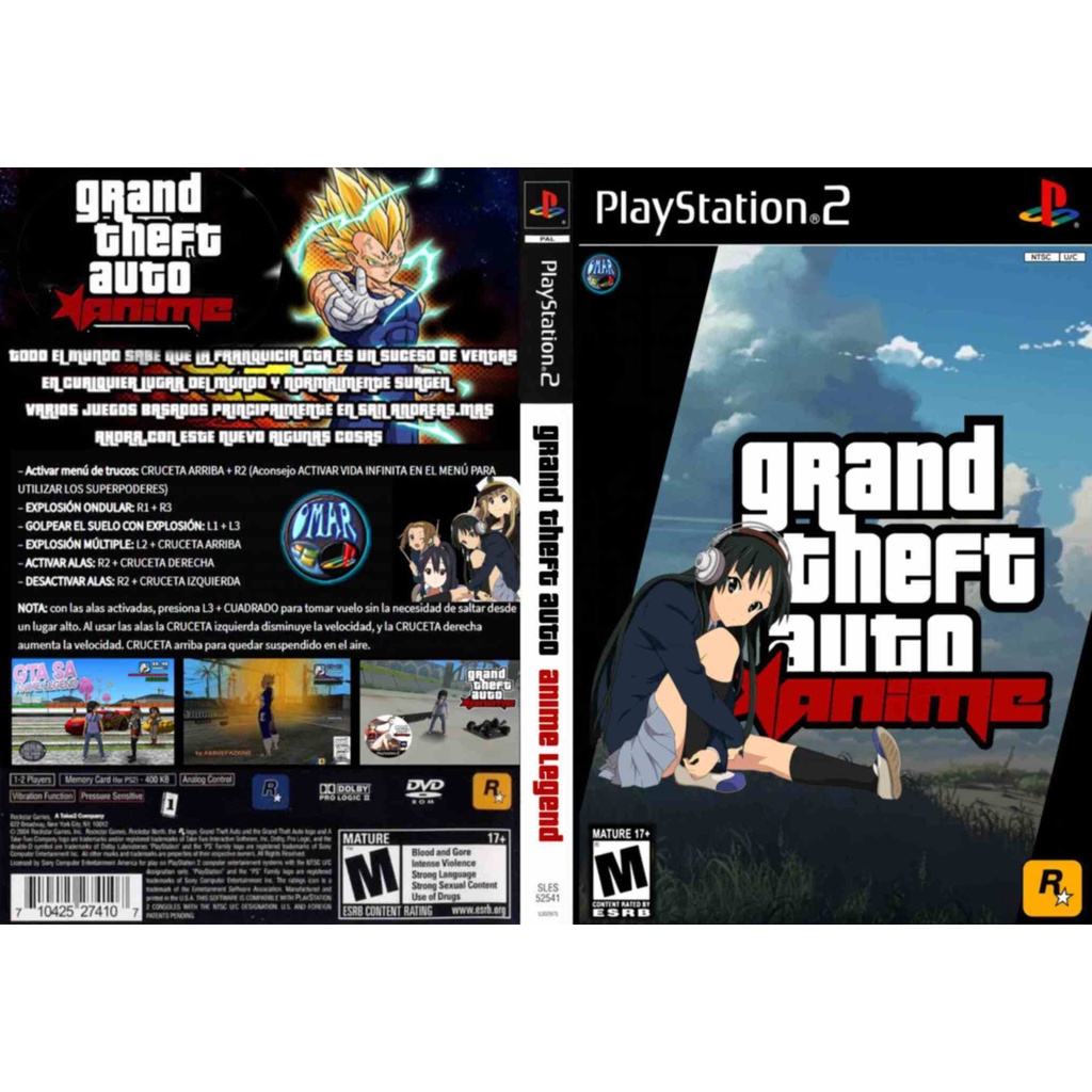 PS2 CD DVD GAMES(GTA Anime Legend) Grand Theft Auto Anime Legend ...
