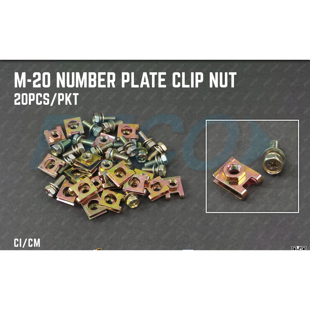 CAR NUMBER PLATE CLIP NUT ( M-20) | Shopee Malaysia