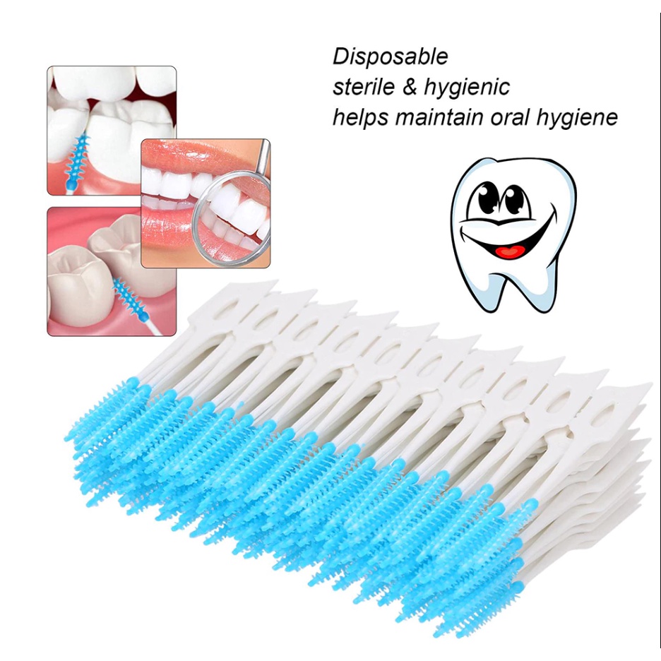 20pcs Teeth Care Silicone Interdental Brushes Super Soft Dental ...